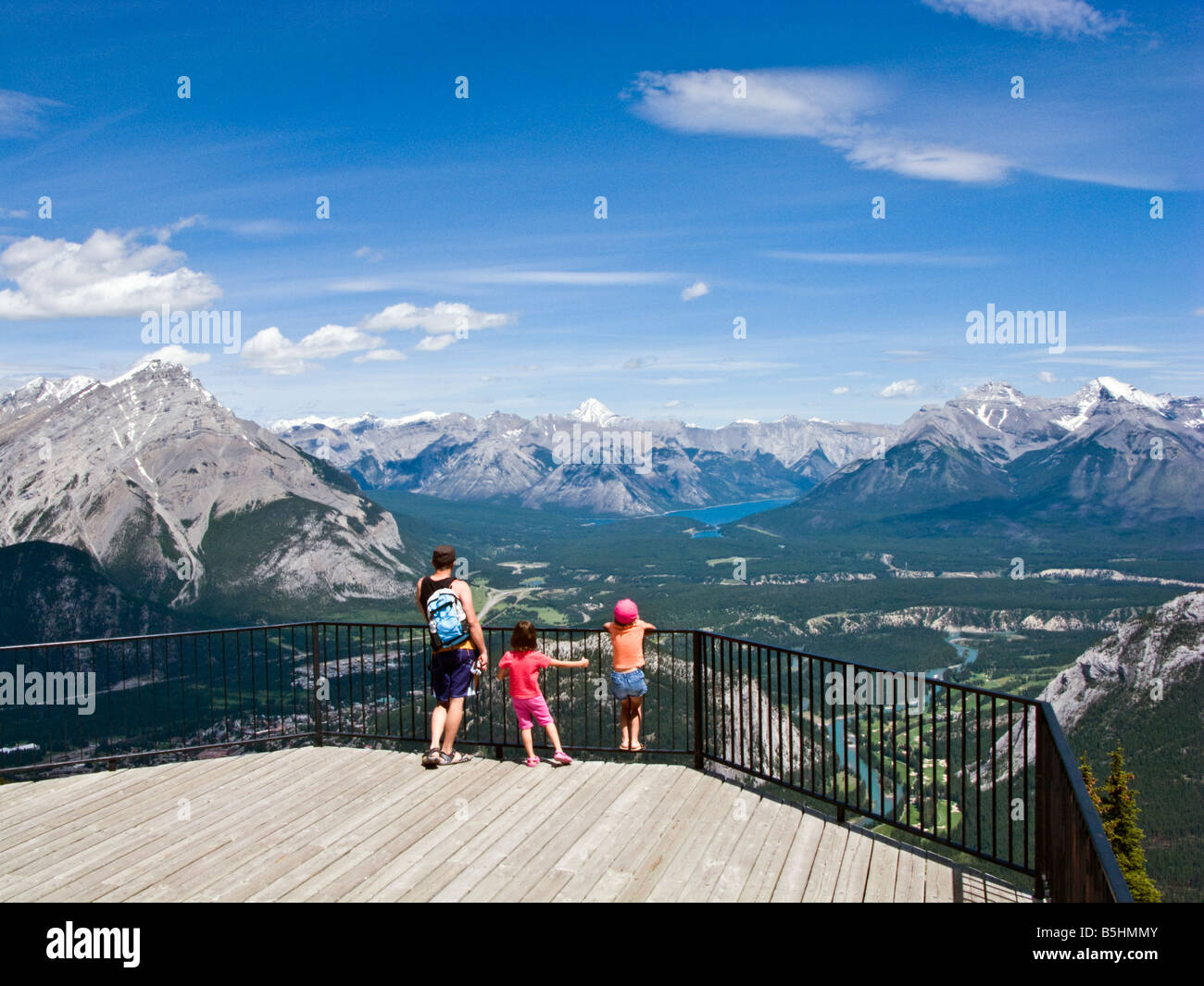 view from lookout at Sulphur Mountain, Banff, Alberta, Canada Stock ...