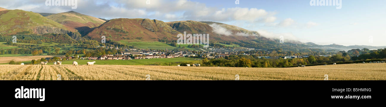 View of Tillycoultry at the foot of the Ochils, Clackmannanshire ...