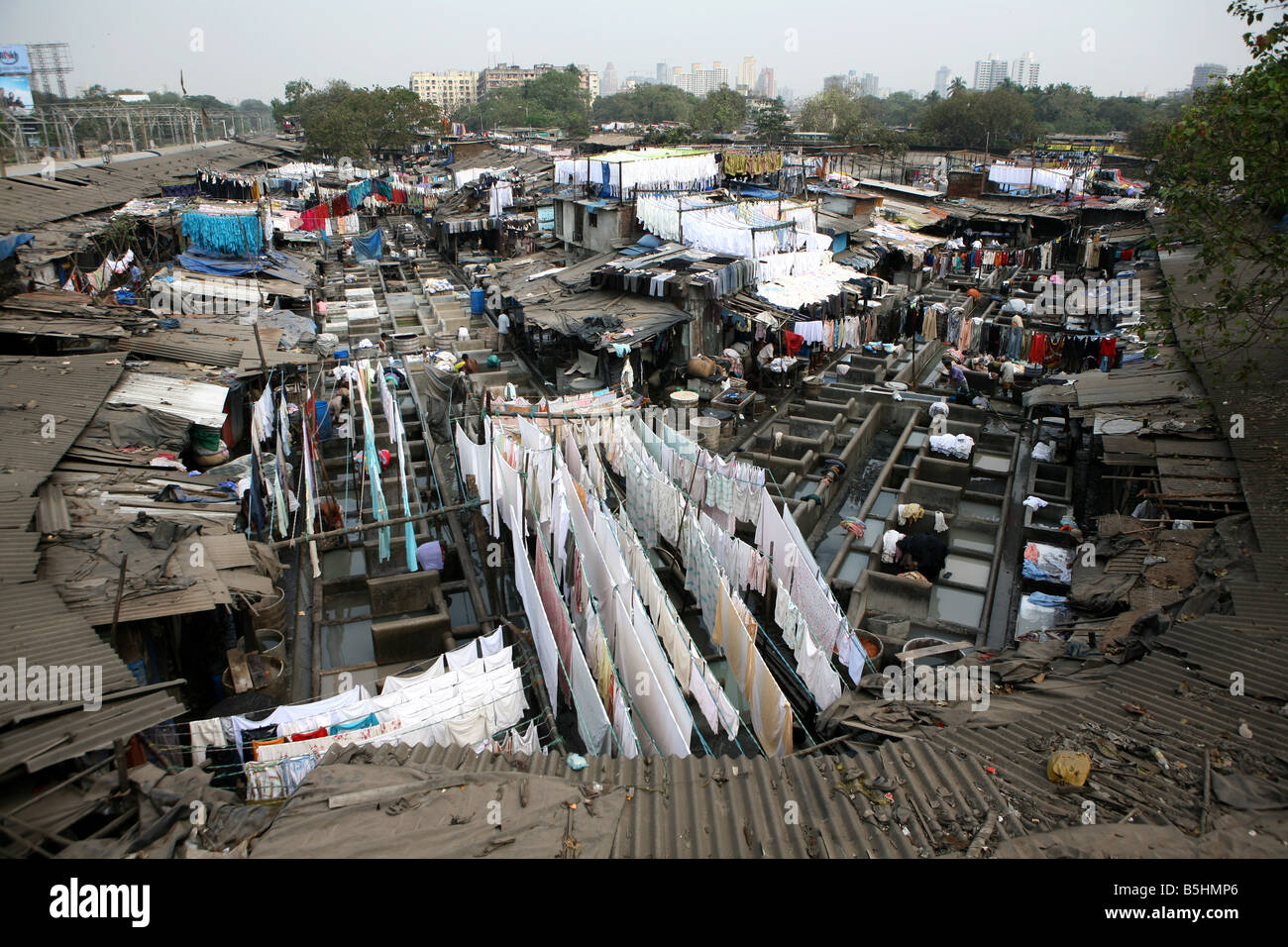 dobi ghat mumbai Stock Photo - Alamy