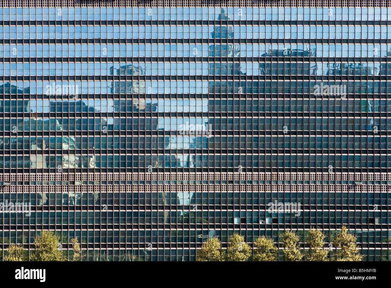 Reflections in skyscraper in Manhattan New York City USA Stock Photo ...