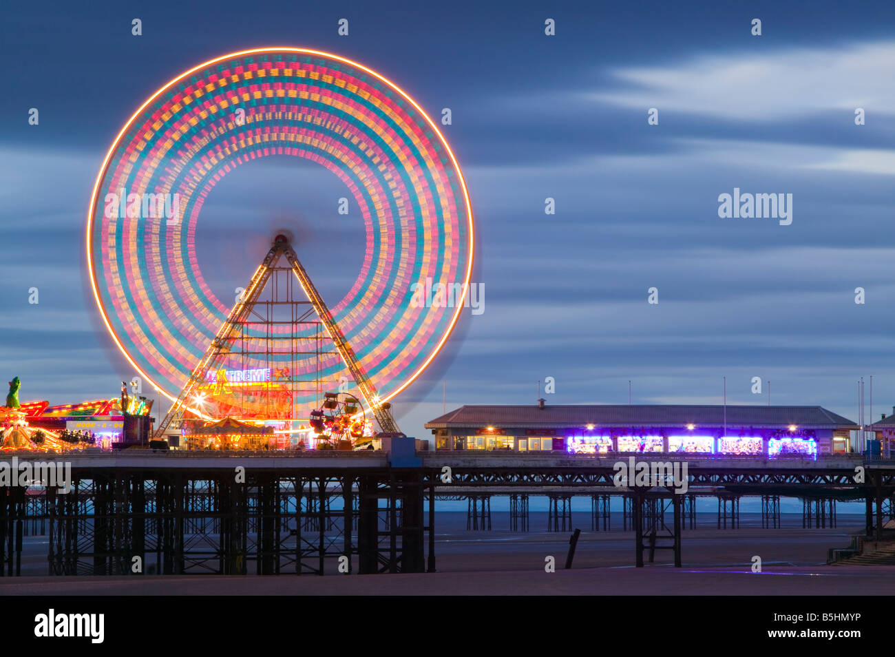 The Ferris Wheel on the Central Pier, Blackpool, Lancashire, England ...