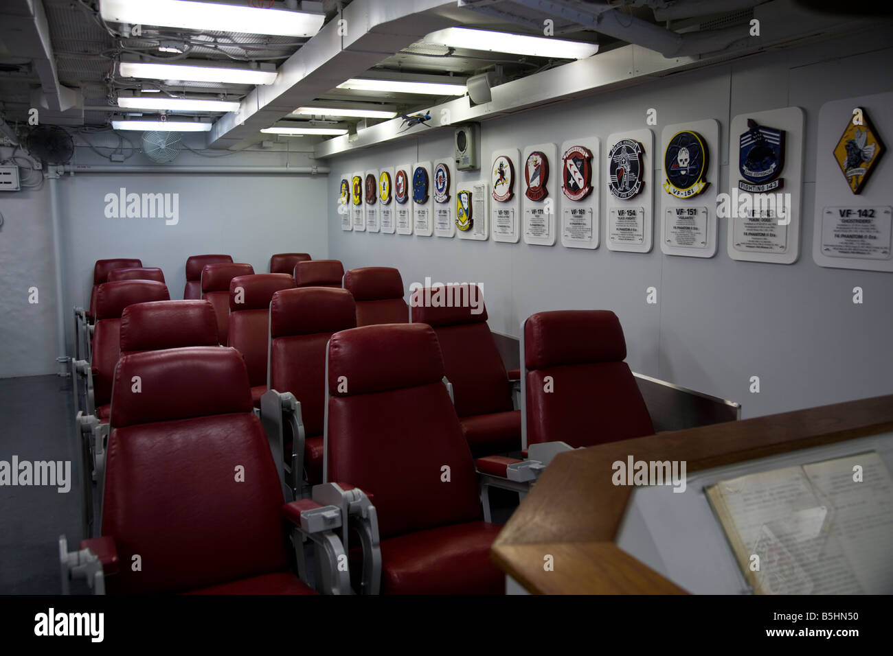 Mission briefing room in the Midway Museum in San Diego Stock Photo - Alamy