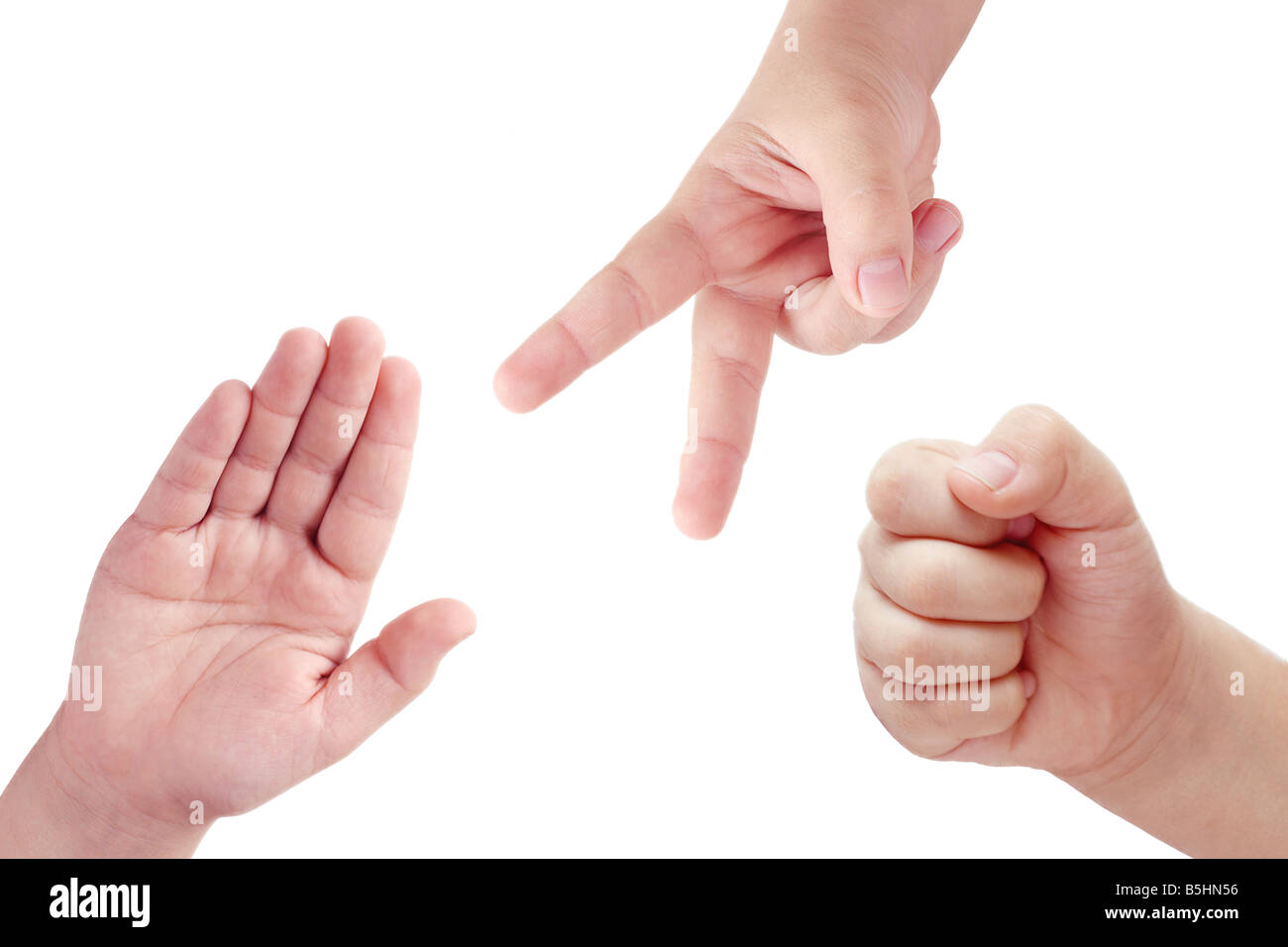 Children playing rock, paper, scissors hi-res stock photography and ...