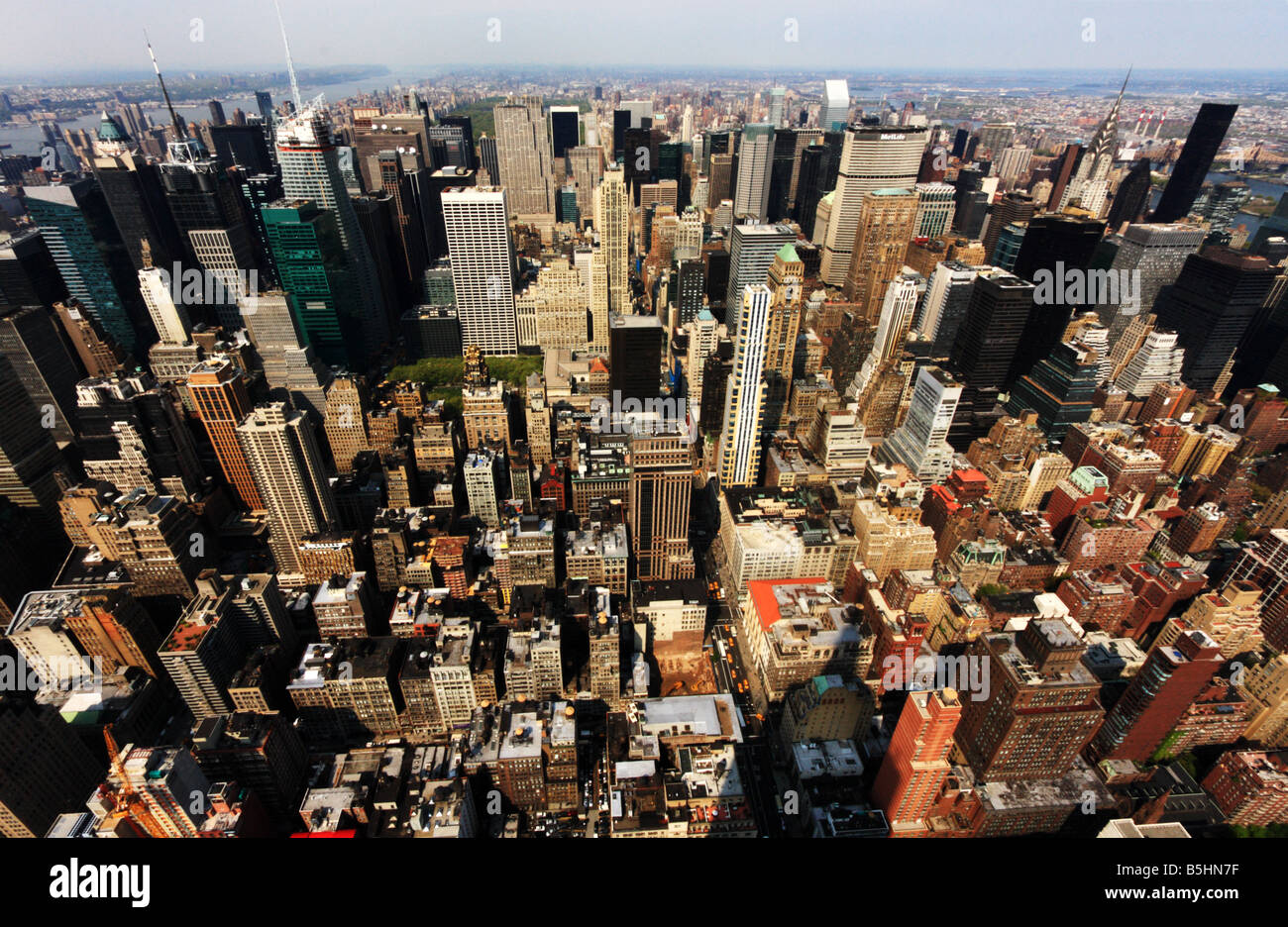 A high level view of Manhattan,New York Stock Photo - Alamy