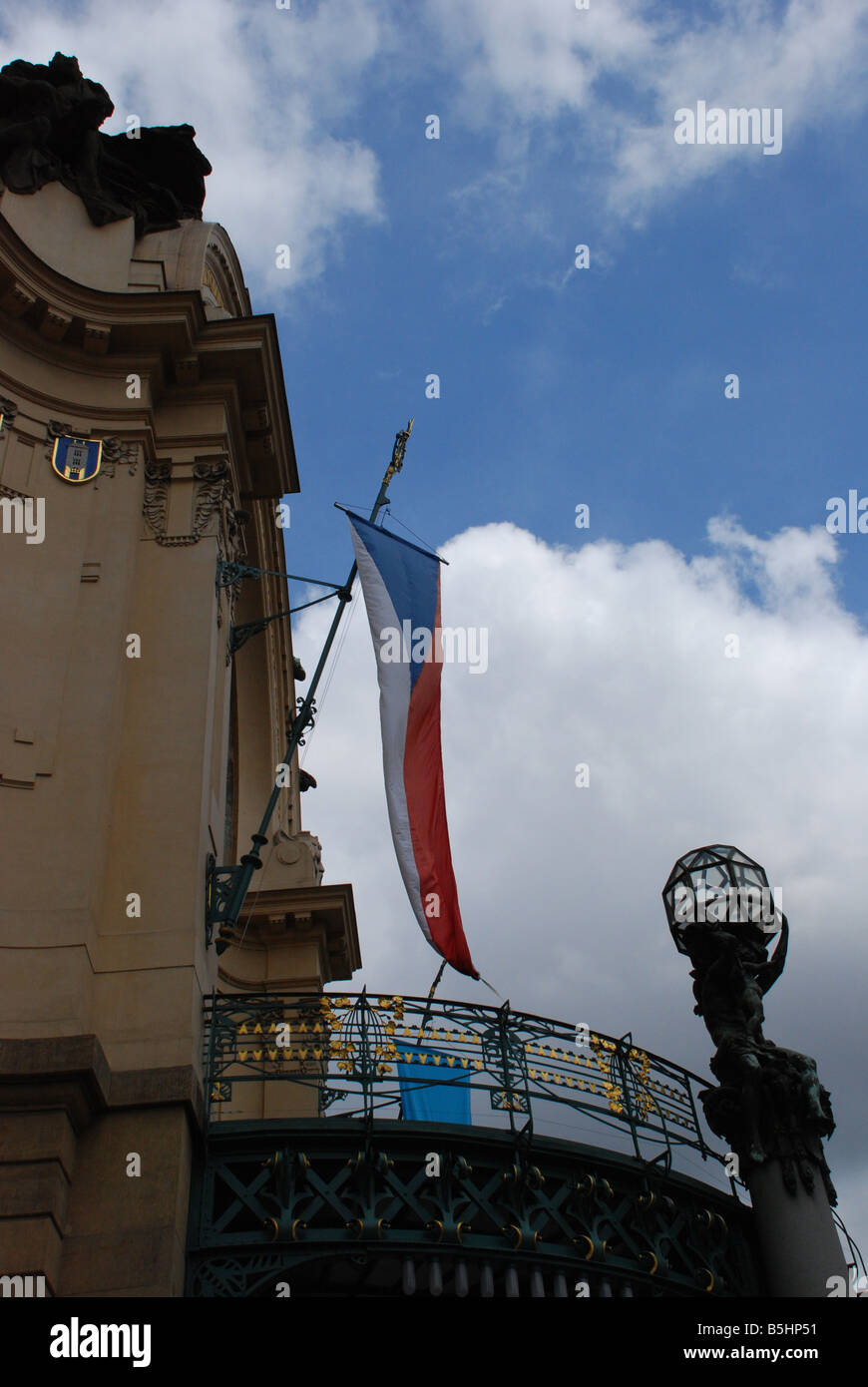 Czech Flag on the Opera House Stock Photo - Alamy