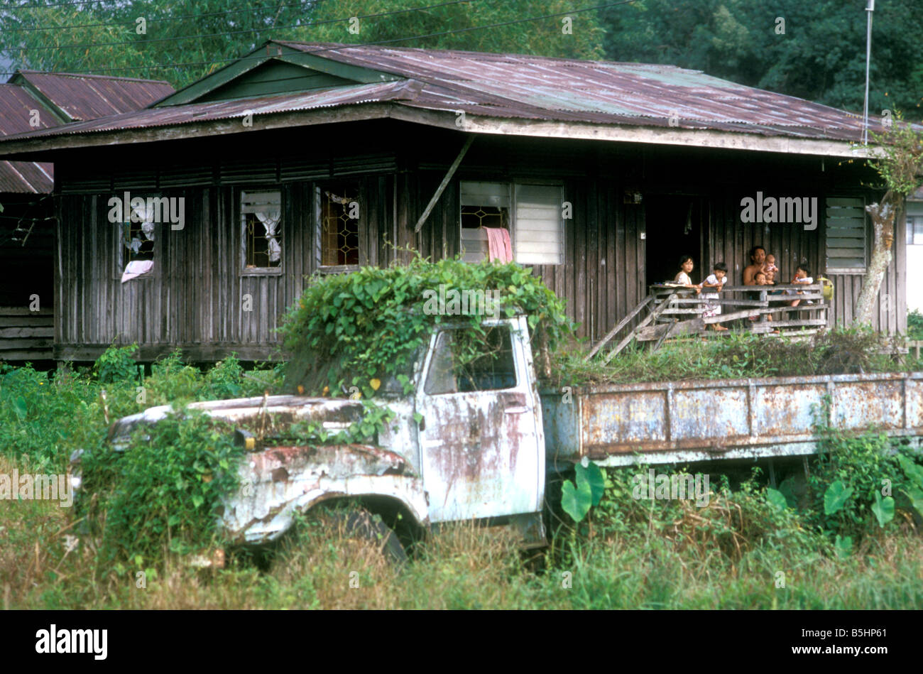 house in sabah borneo malaysia Stock Photo - Alamy