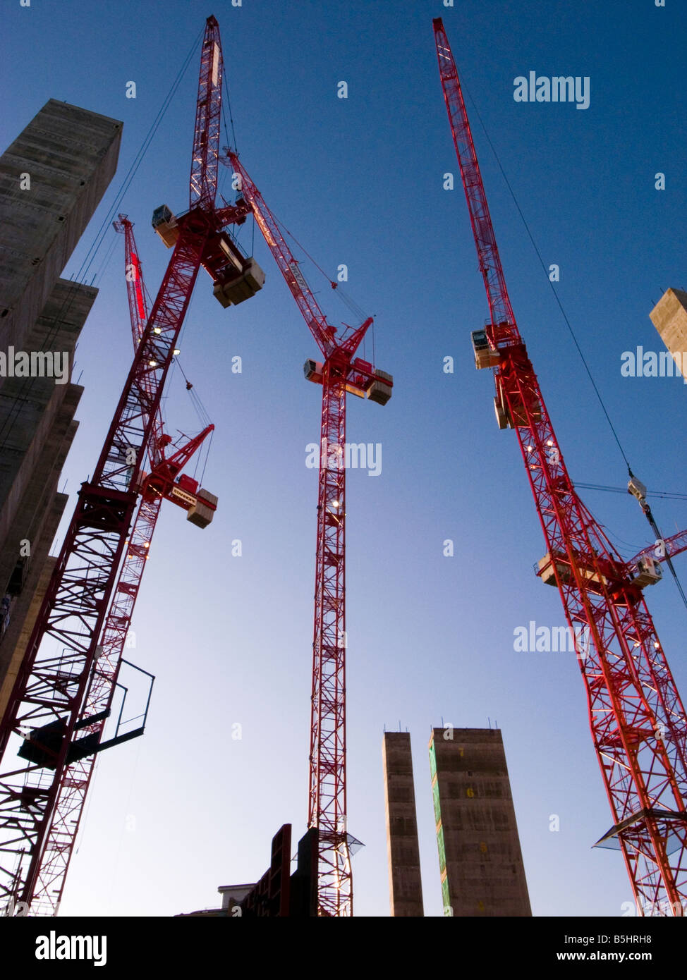 Construction cranes, London, England, UK Stock Photo - Alamy