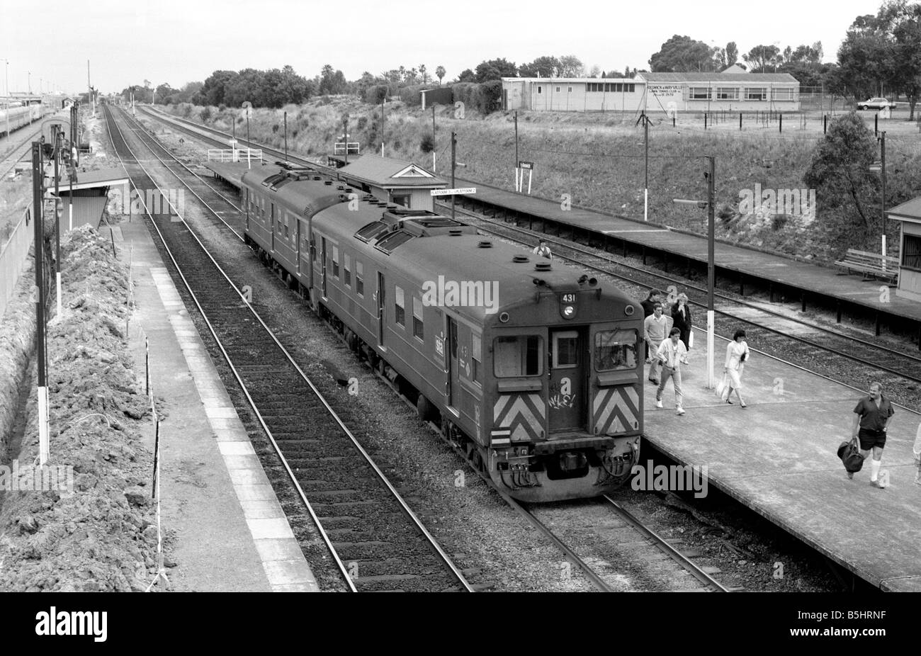 Red Hen railcar train arrived at Keswick station, Adelaide, South ...