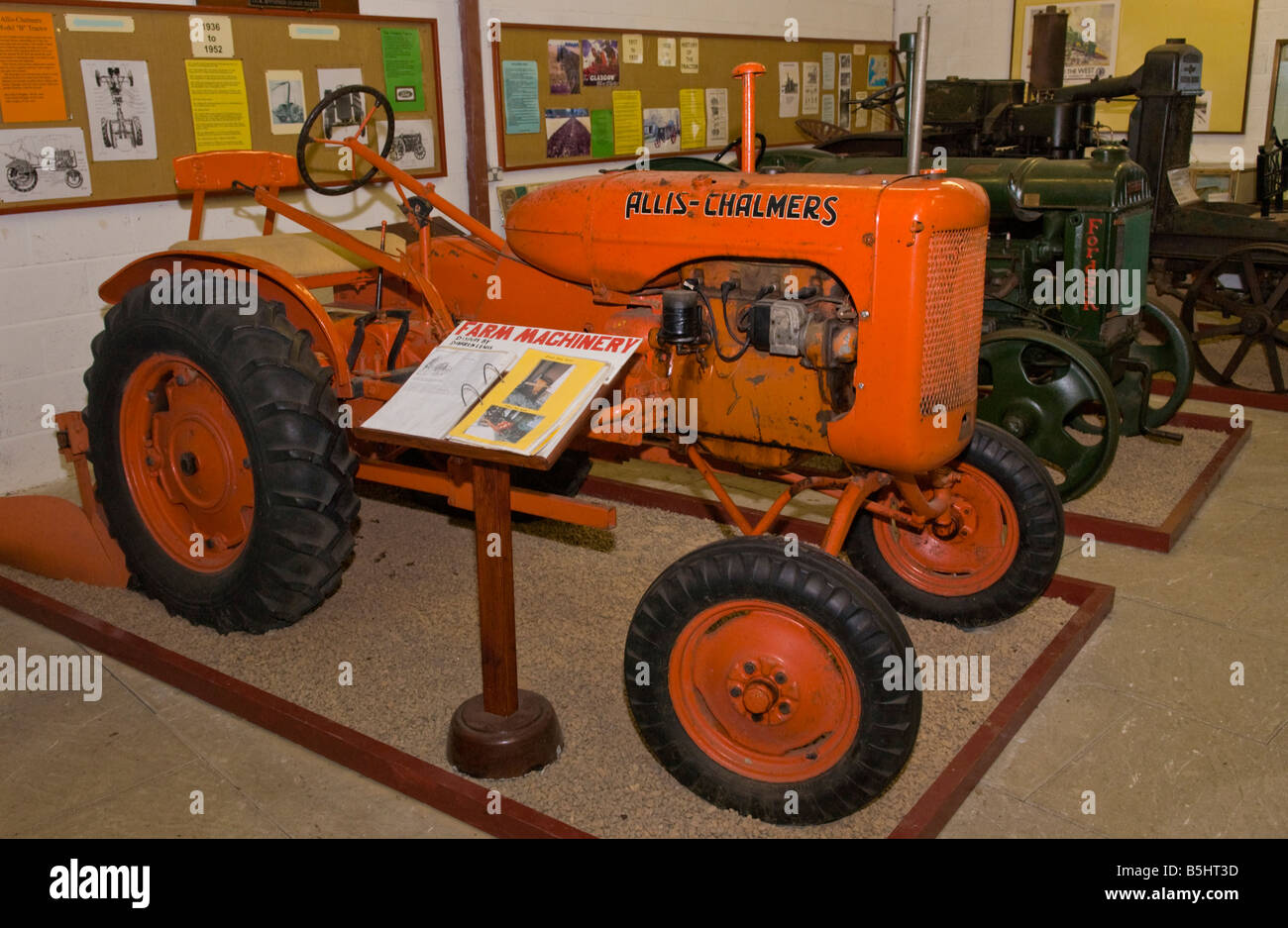Allis Chalmers tractor in Usk Rural Life Museum in the rural market ...