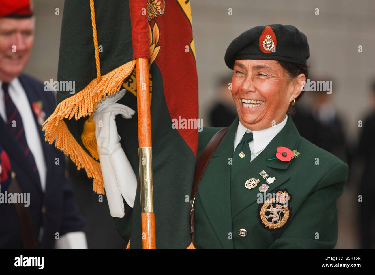 WRVS veteran laughs at Remembrance day service in Birmingham Stock ...