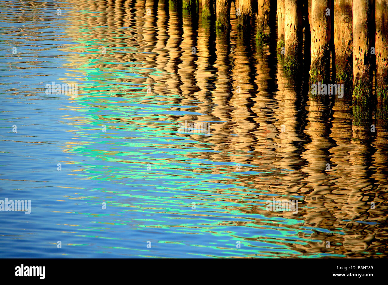 Reflection Port Lincoln Wharf South Australia Stock Photo - Alamy