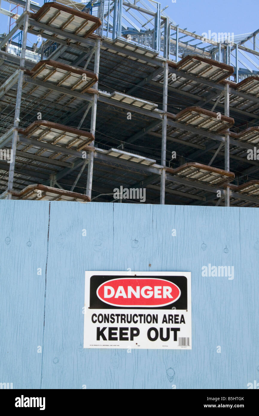Danger construction area keep out sign hi-res stock photography and ...