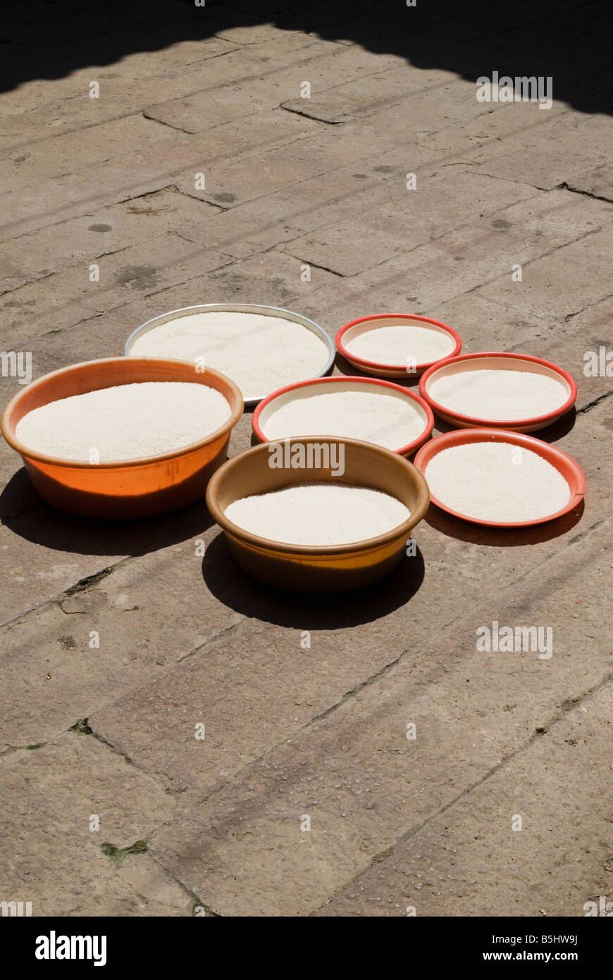 Seven bowls of Vietnamese rice - temple offerings Stock Photo - Alamy