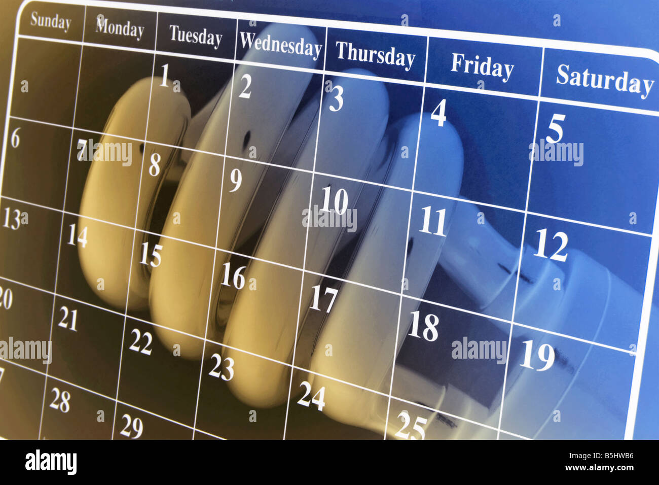 Calendar and Light Bulb Stock Photo - Alamy