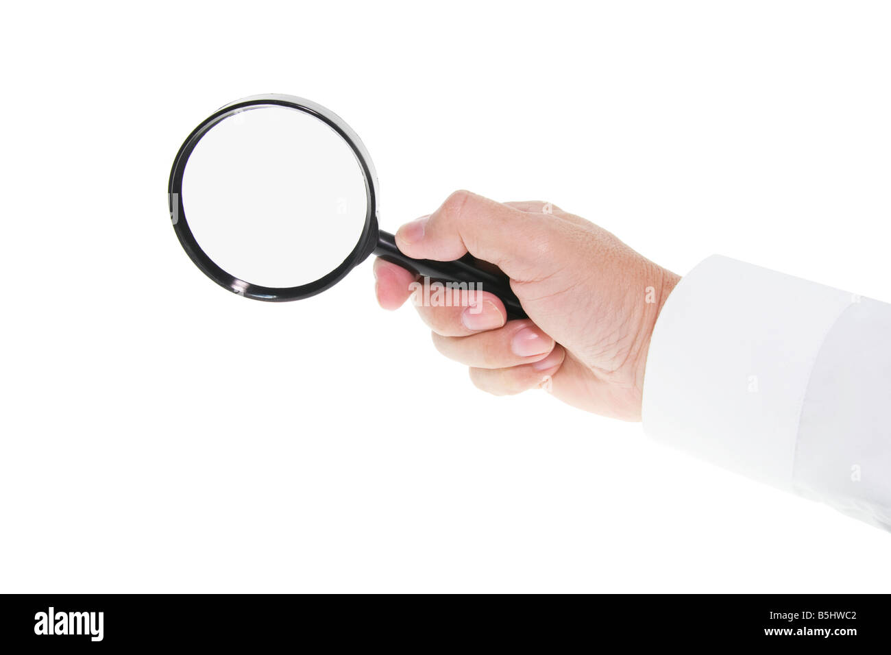 Hand Holding Magnifying Glass Stock Photo - Alamy