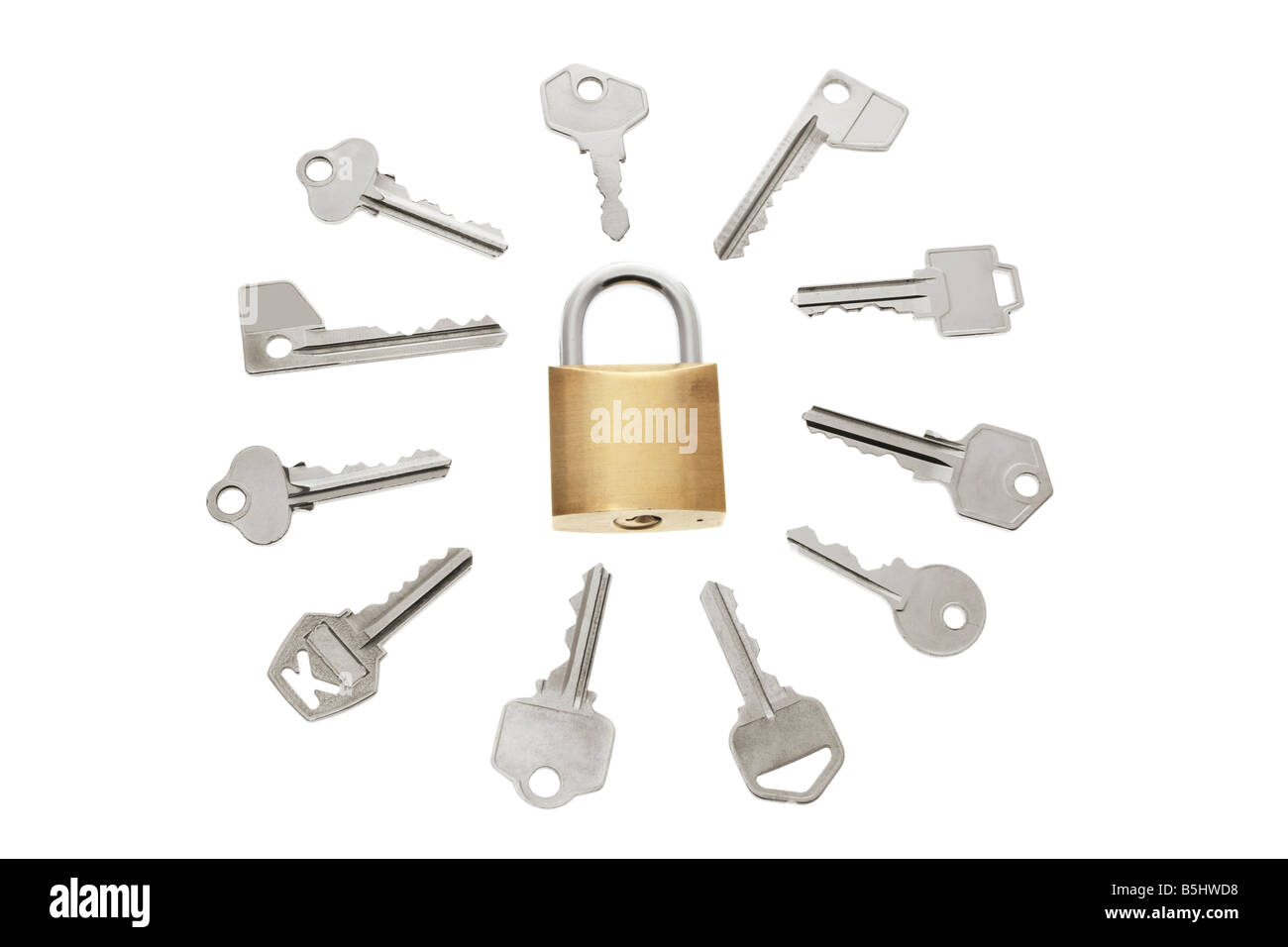 Keys and Padlock Stock Photo - Alamy