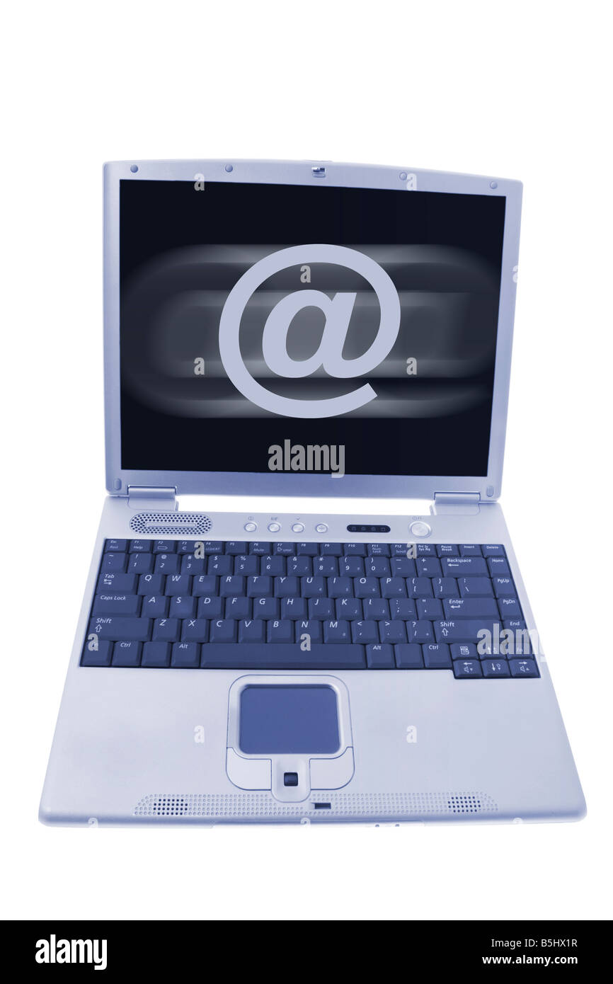 Laptop sign Cut Out Stock Images & Pictures - Alamy