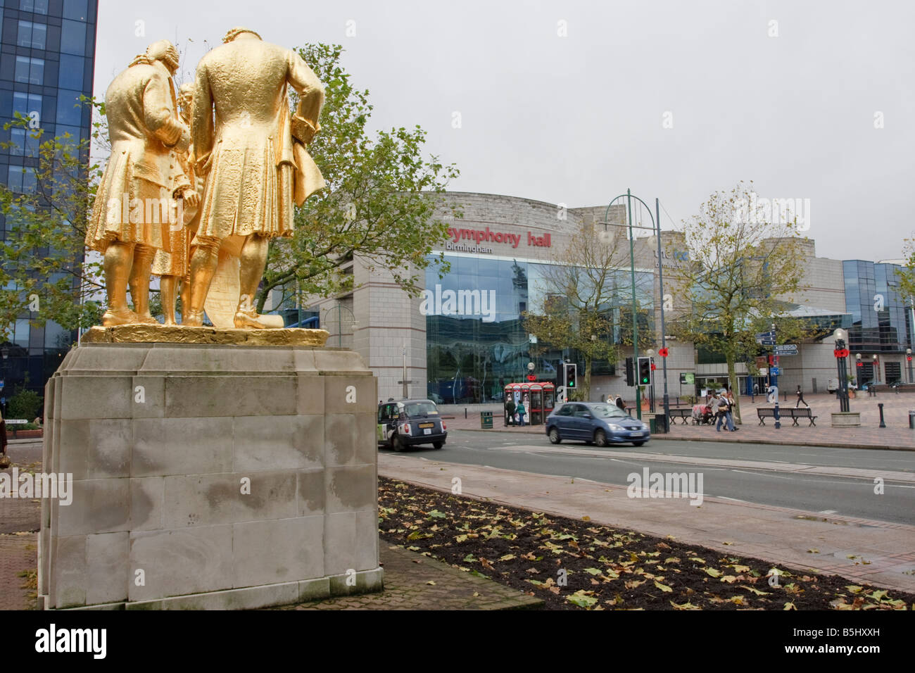 The gilded bronze statue of Matthew Boulton James Watt and William ...