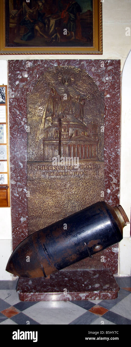 A replica of the German bomb which fell through the roof of St. Mary's ...