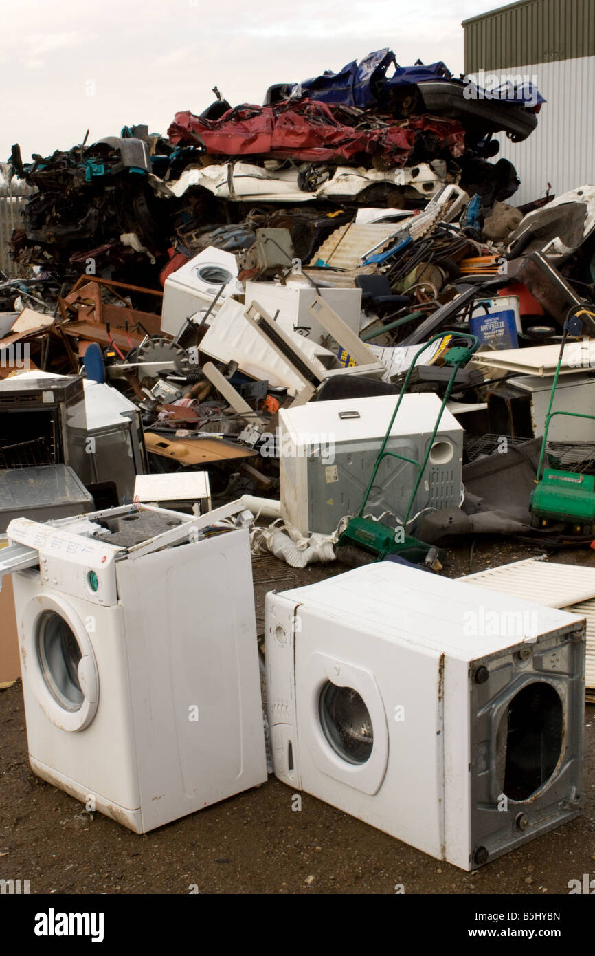 Local Scrapyard views Stock Photo - Alamy