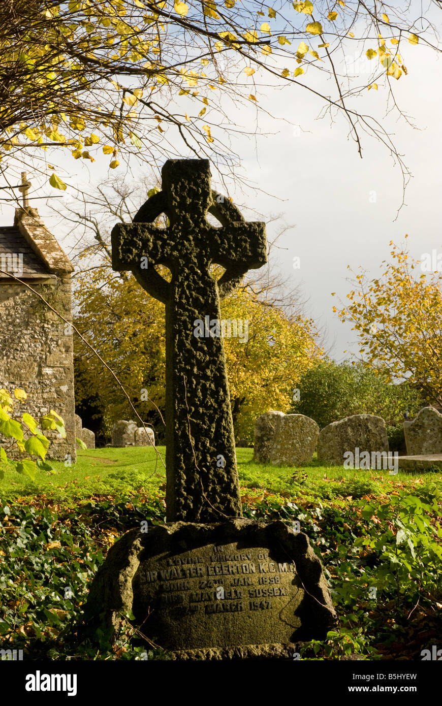 Egerton's grave in Autumn Stock Photo - Alamy