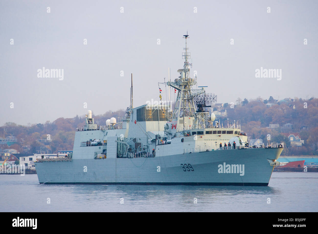 Canadian Navy frigate HMCS CHARLOTTETOWN, FFH 339, in Halifax Harbour ...