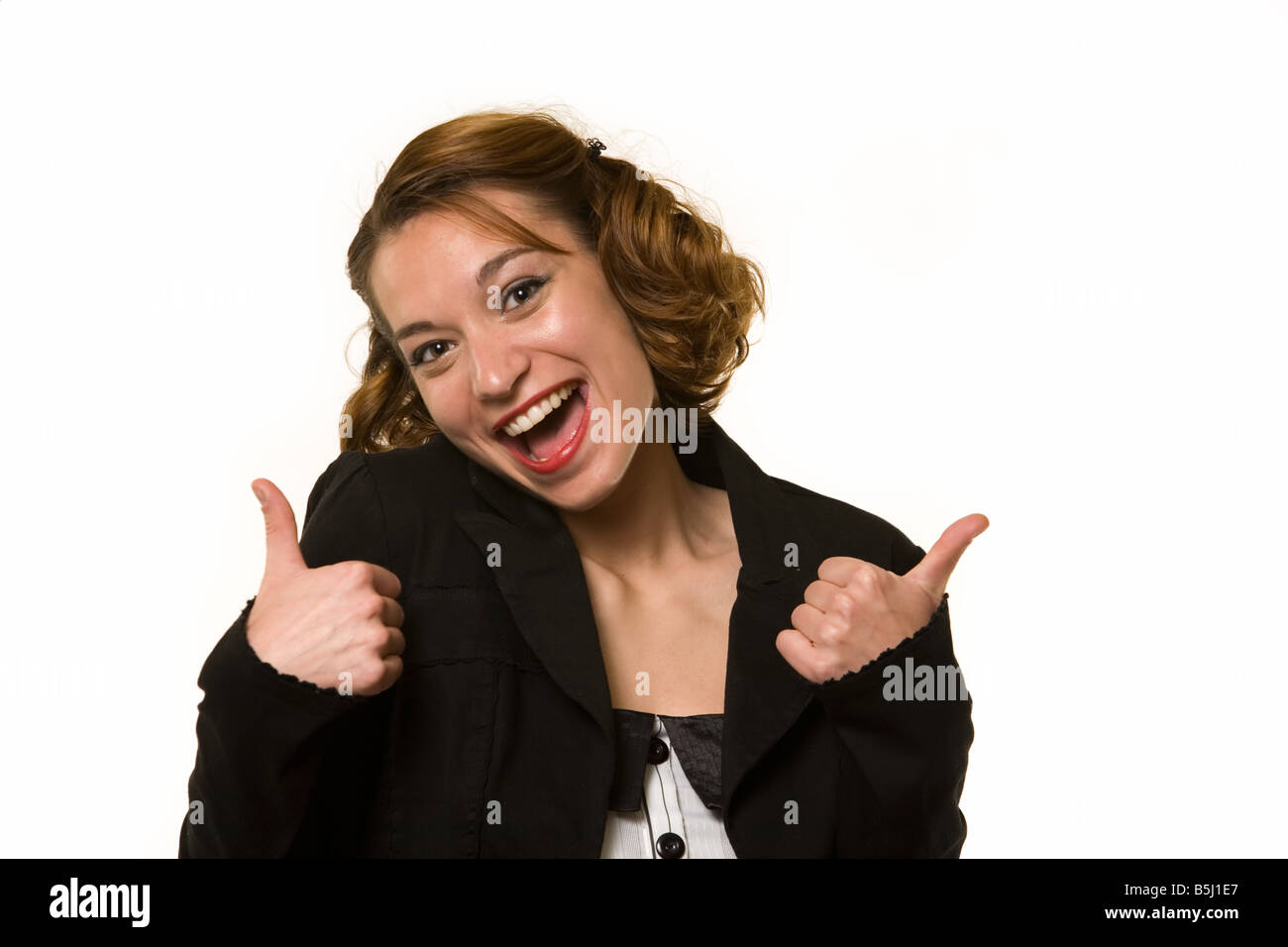 Two thumbs up Stock Photo - Alamy