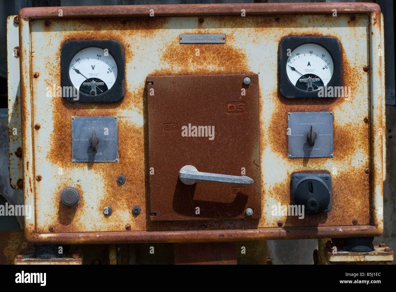 old electrical switch box Stock Photo - Alamy