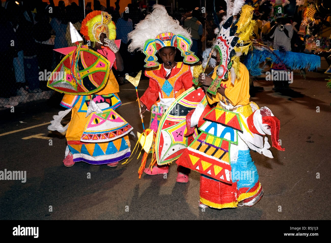 Children dancing, Junkanoo, Boxing Day Parade, Nassau, Bahamas Stock ...