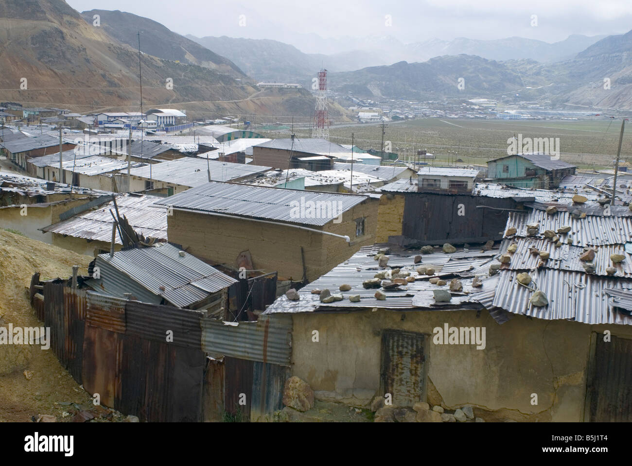 Scene in the mining town of Morococha Peru Stock Photo - Alamy