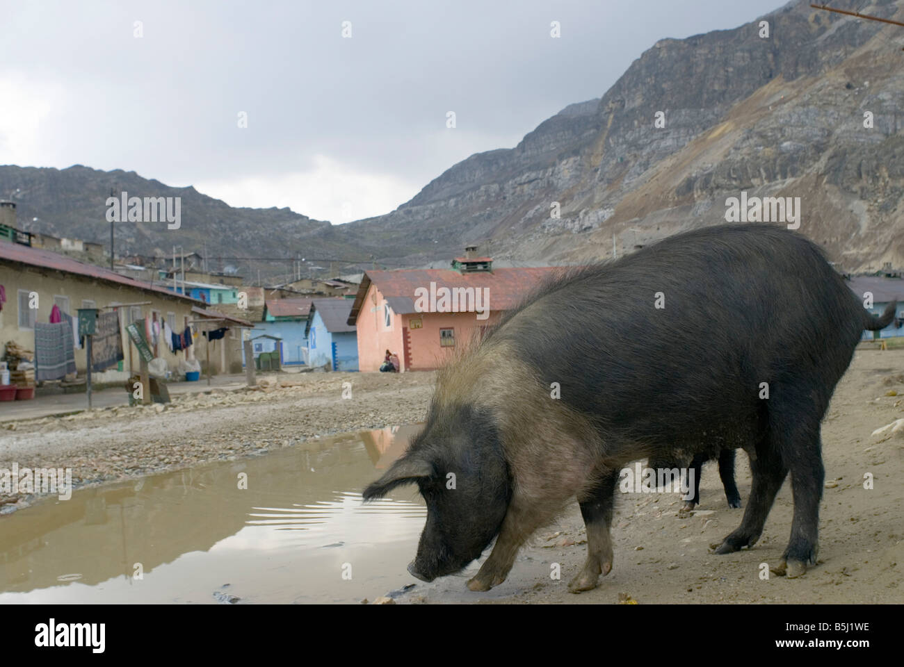 Scene in the mining town of Morococha Peru Stock Photo - Alamy