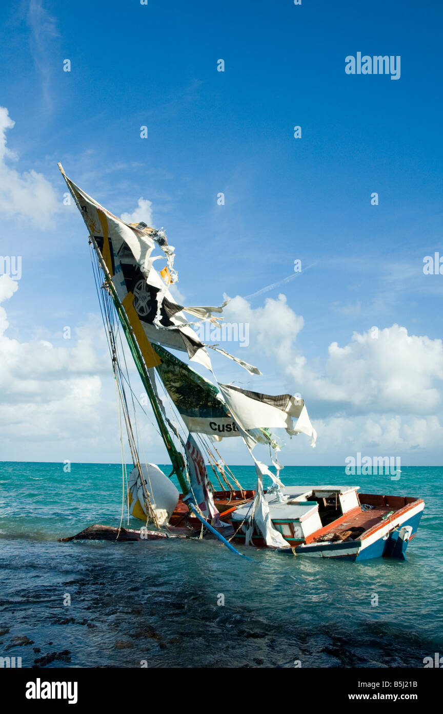 Wrecked Sailboat, Nassau, Bahamas Stock Photo - Alamy