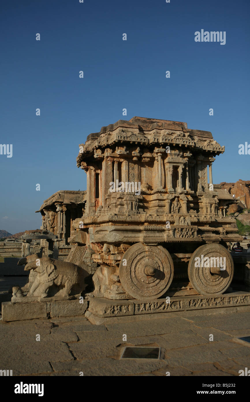 vittala temple of hampi famous stone chariot or ratha Stock Photo - Alamy