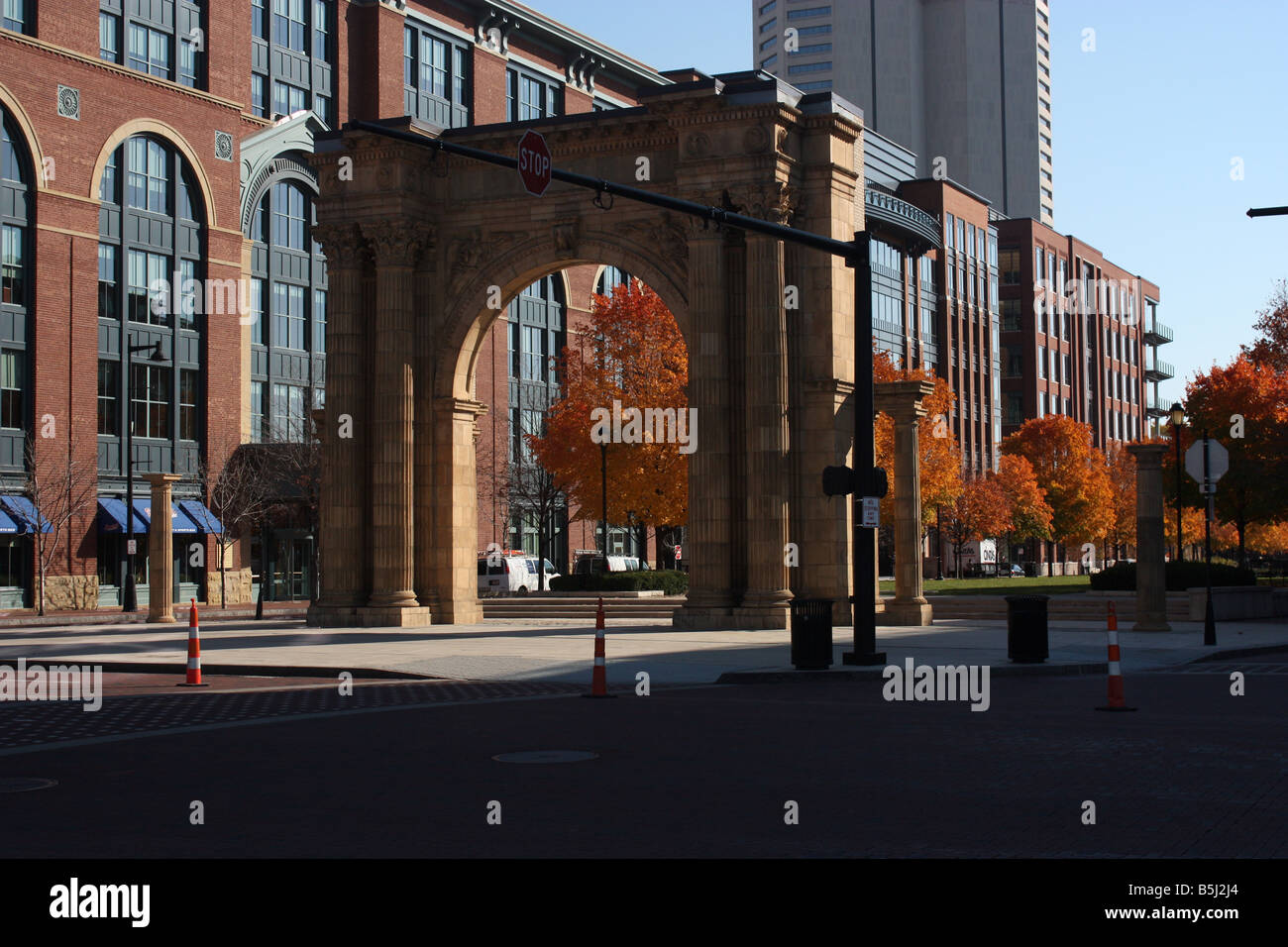Union Station Arch, Mcferson Commons park, Columbus Ohio Stock Photo ...