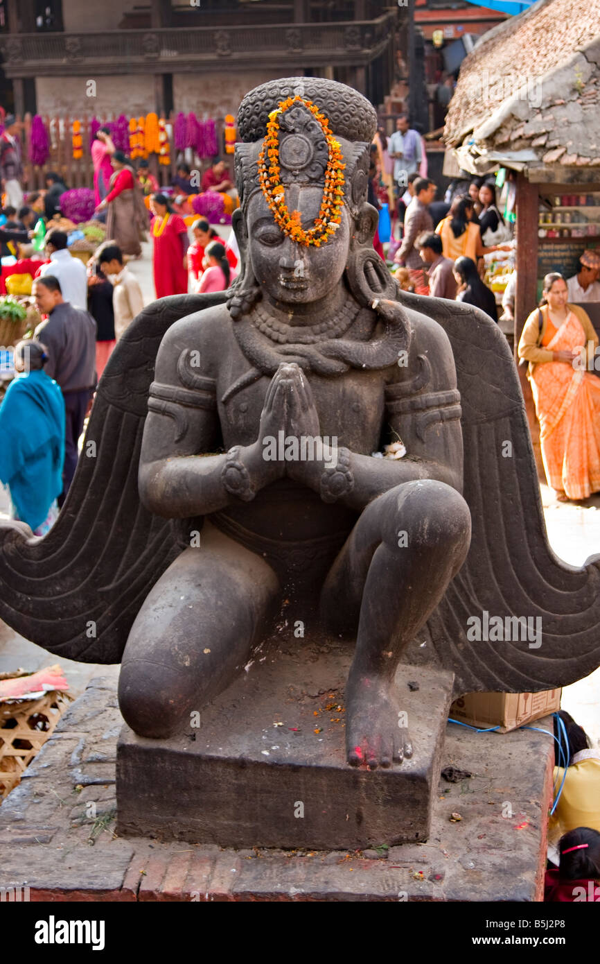 Garuda Statue fronting the Trailokya Mohan Temple, Durbar Square ...