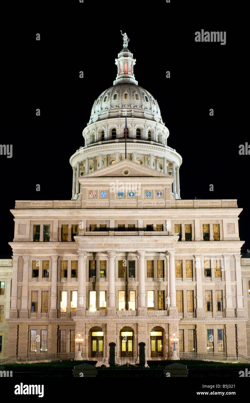 Texas State Capitol Building Illuminated At Night Austin // AUSTIN ...