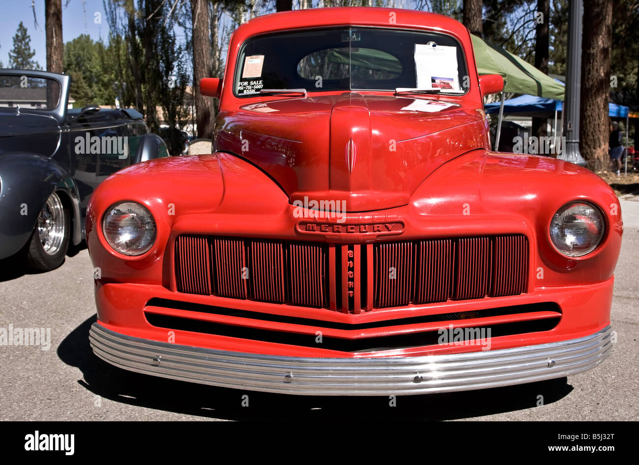 Red Mercury V8 Coupe Stock Photo - Alamy
