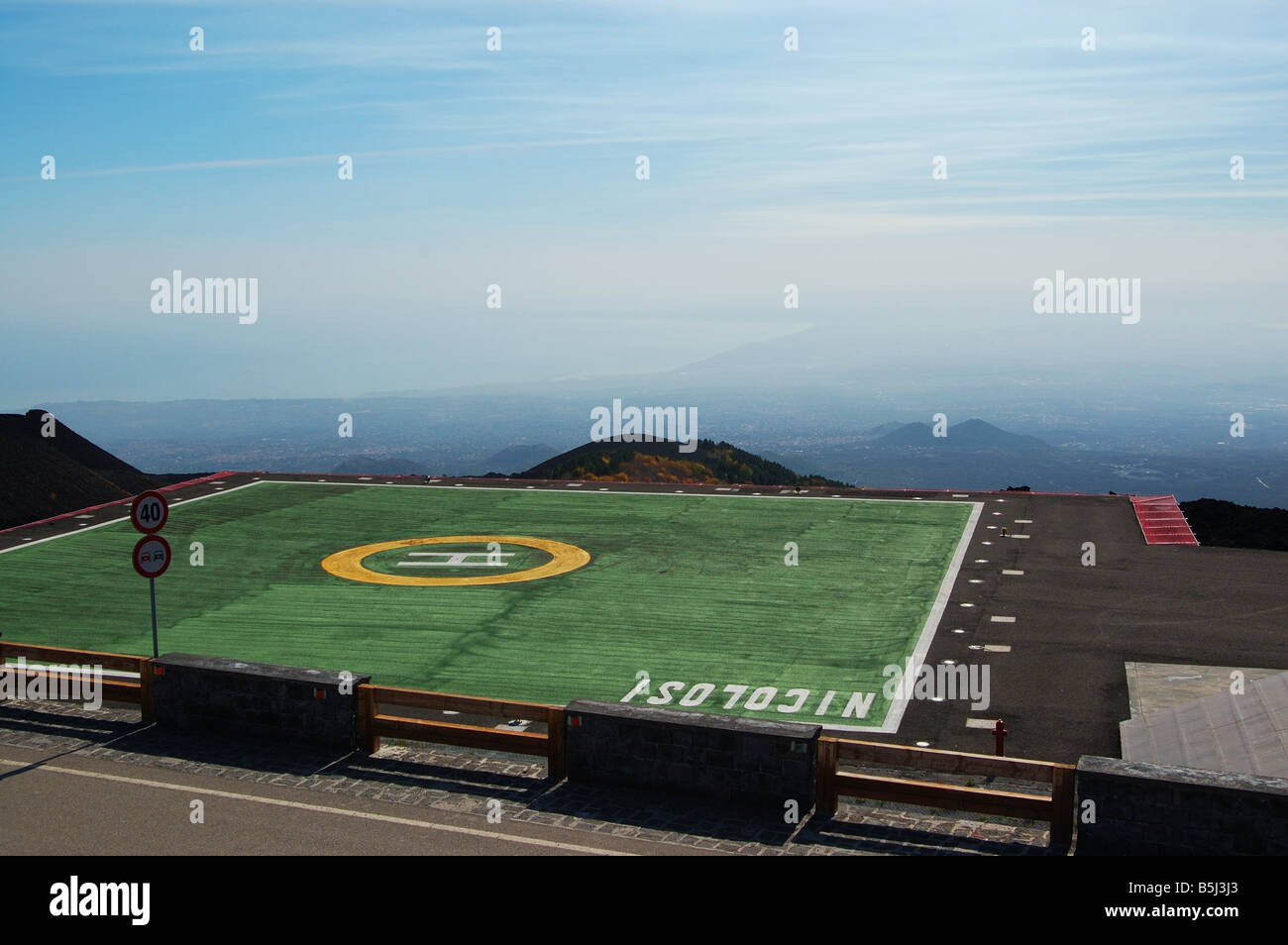Helicopter landing pad, helipad Stock Photo - Alamy