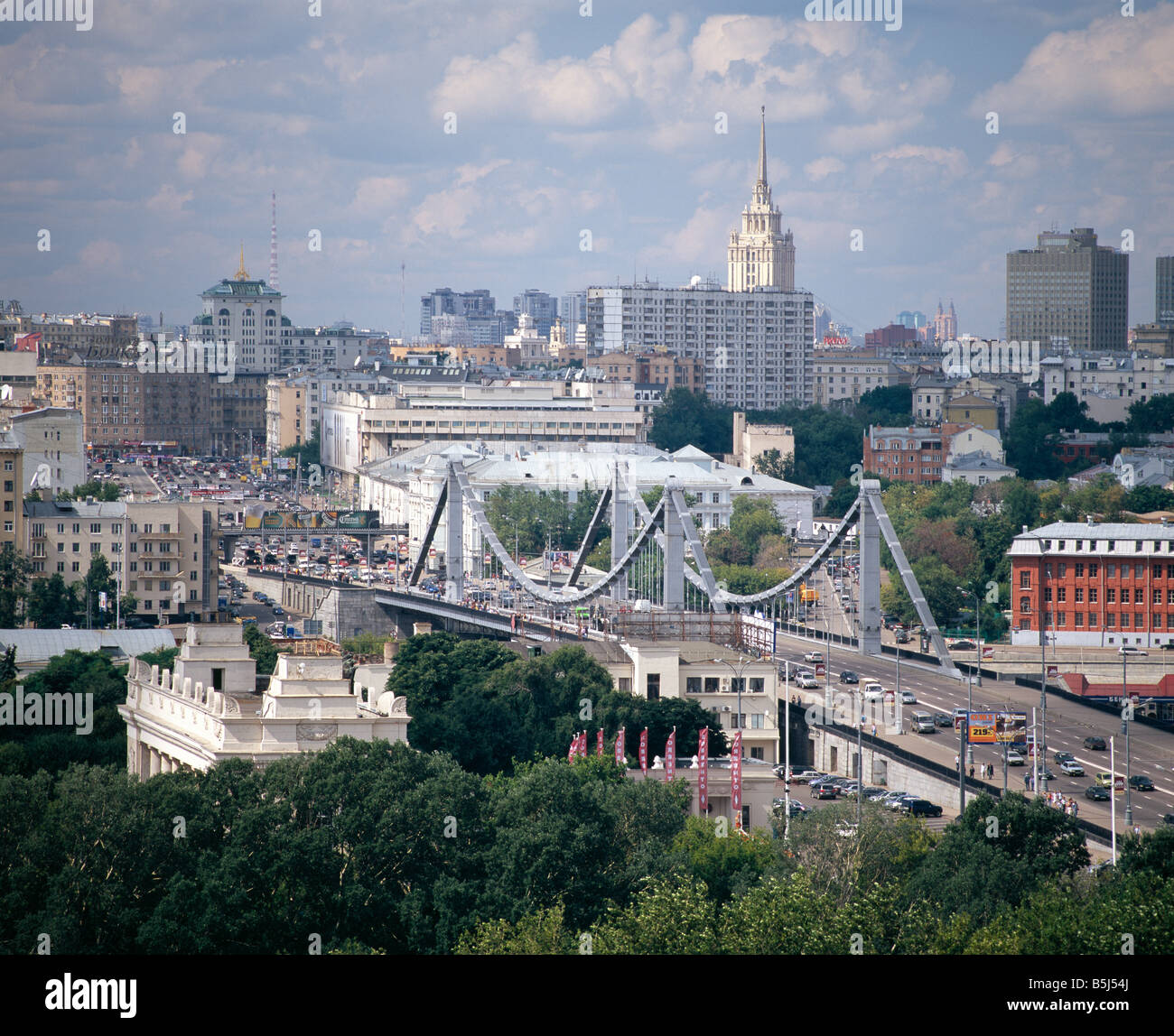 Moscow from the Height. Krymsky Bridge Stock Photo - Alamy