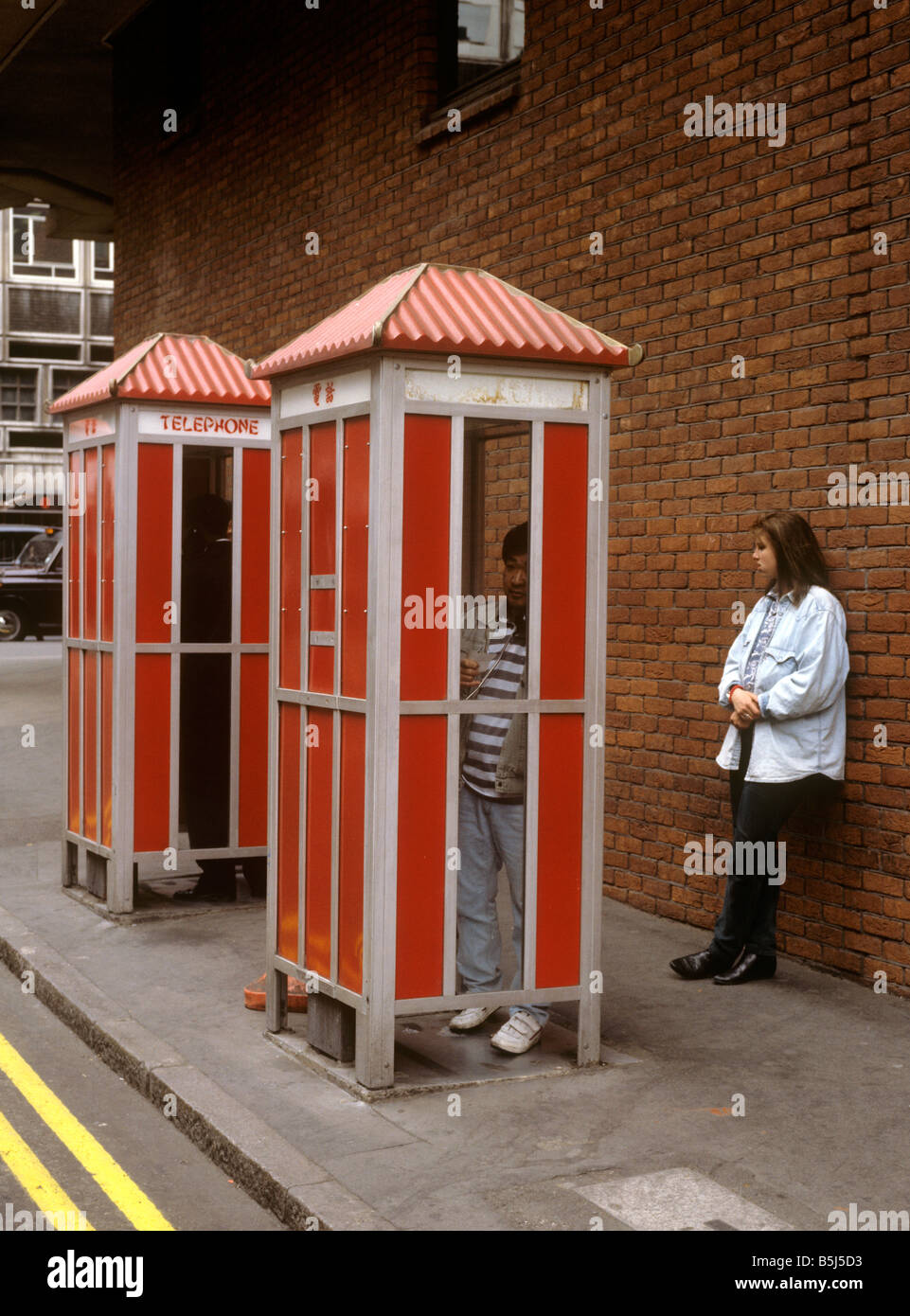 UK England London Chinatown Gerrard Street rare Chinese pagoda phone ...