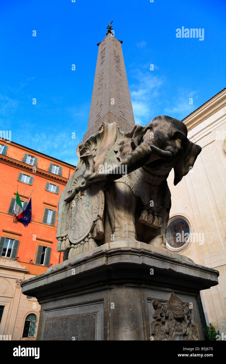Obelisk of Santa Maria sopra Minerva in Piazza Della Minerva Rome Italy ...