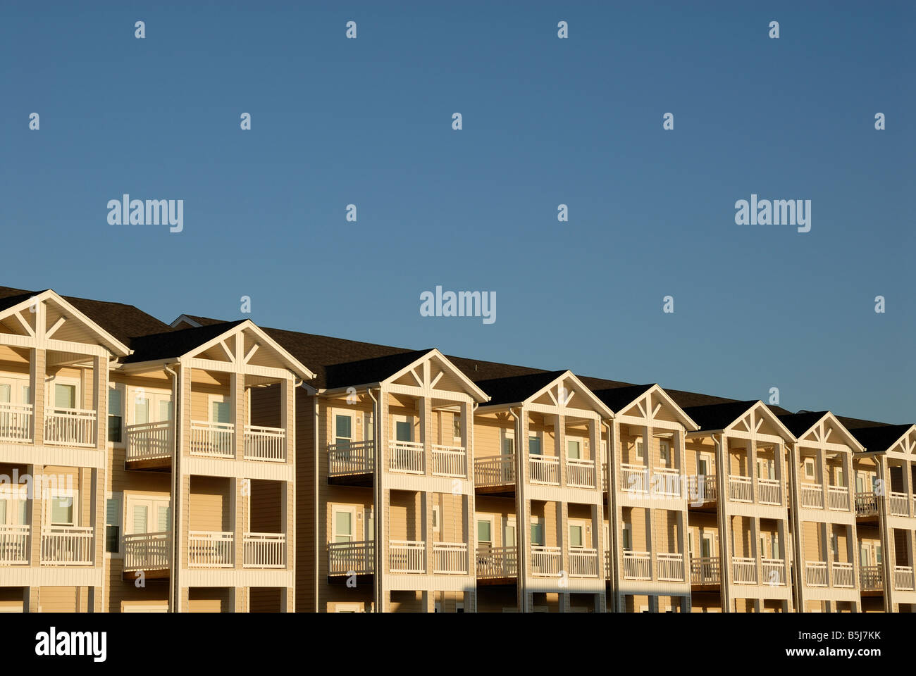Apartment house with balconies, USA Stock Photo - Alamy