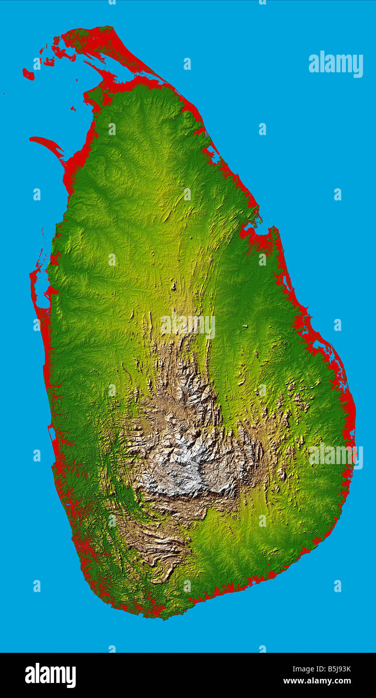Physical Map Of Sri Lanka Ezilon Maps
