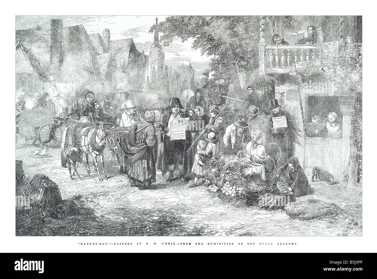Victorian Market Scene Stock Photos & Victorian Market Scene Stock ...