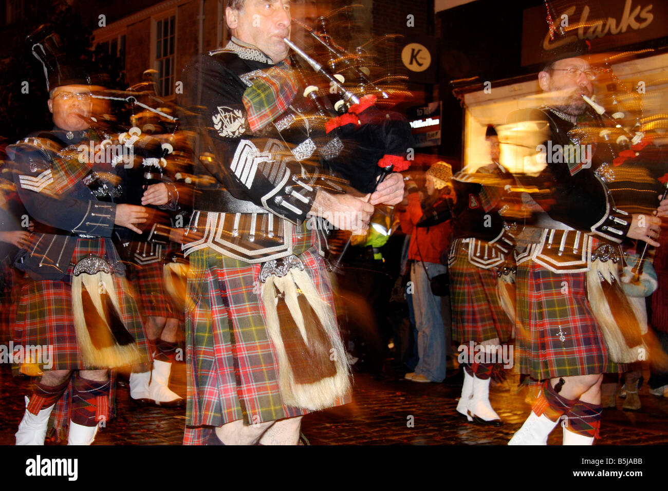LEWES BONFIRE NIGHT GUY FAWKES FIRE WORKS NOVEMBER 5 HISTORICAL PARADE ...