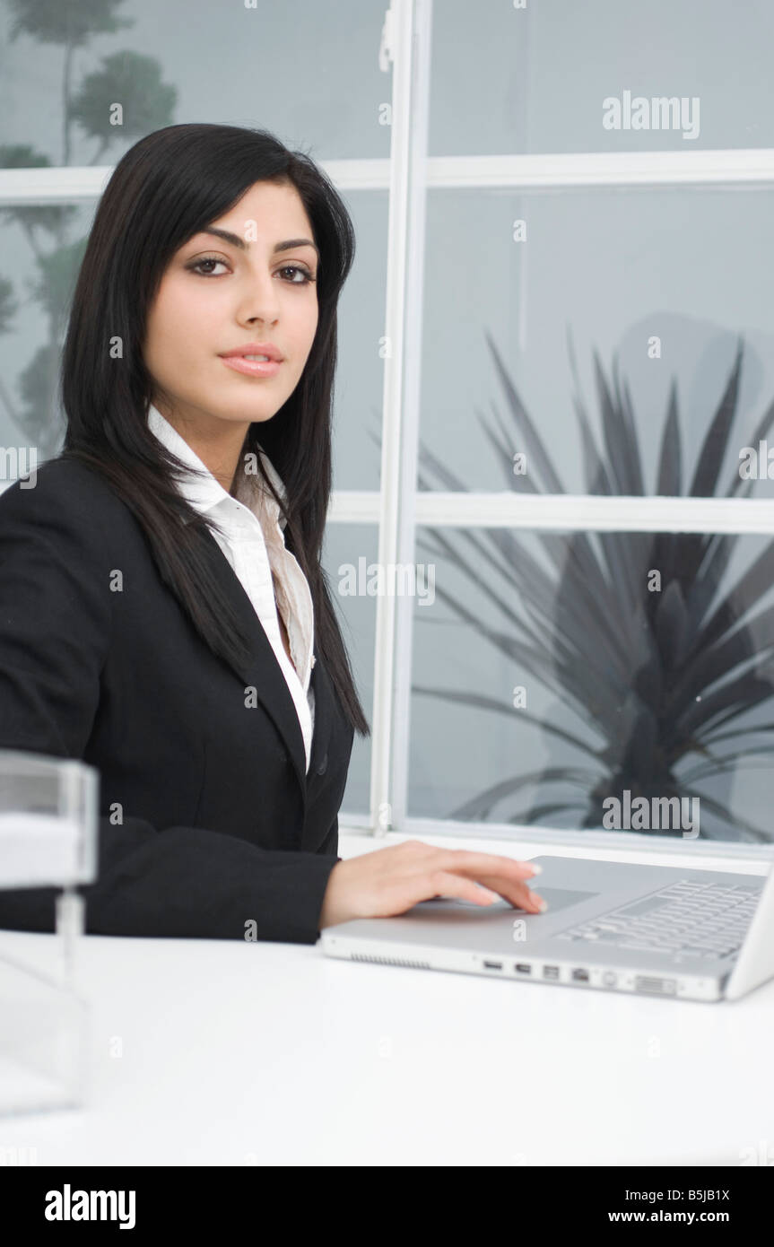 Female executive facing computer hi-res stock photography and images ...
