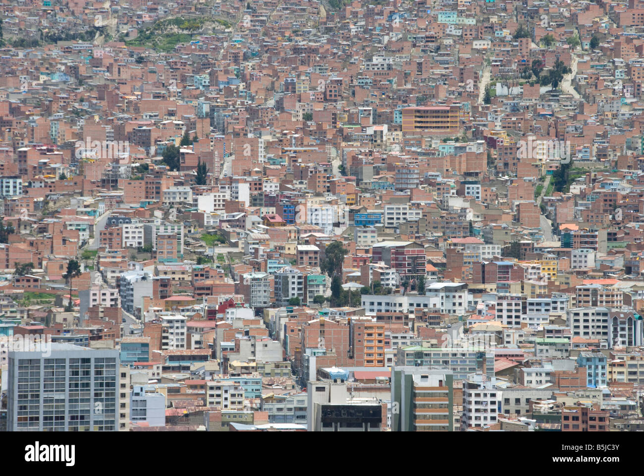 View over La Paz capital of Bolivia Stock Photo - Alamy