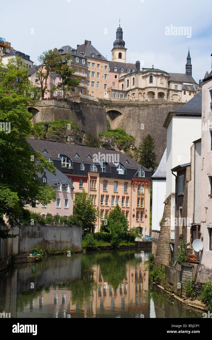 Alzette river in Grund Stock Photo - Alamy
