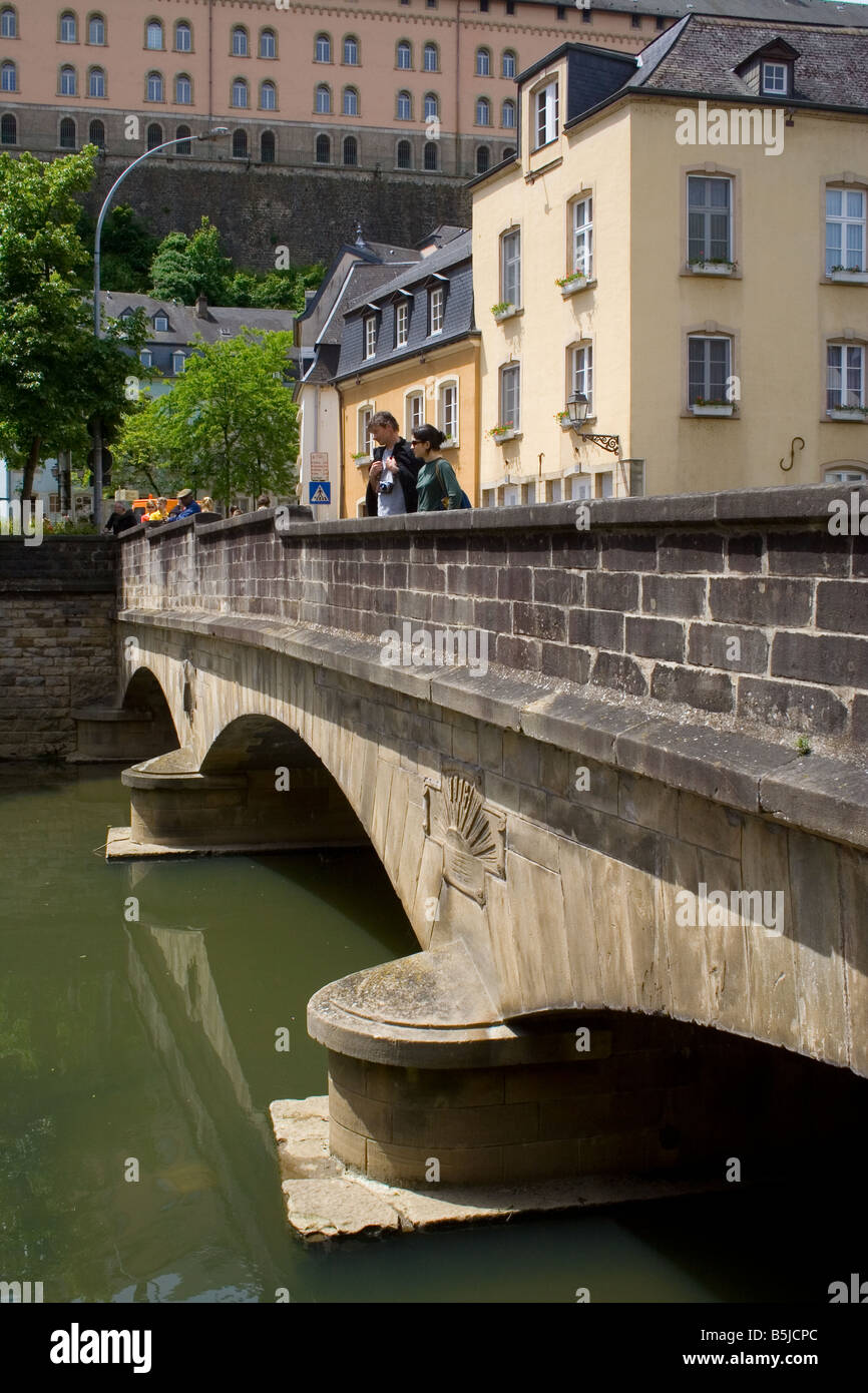 Bridge over Alzette river in Grund Luxembourg 2006 Stock Photo - Alamy