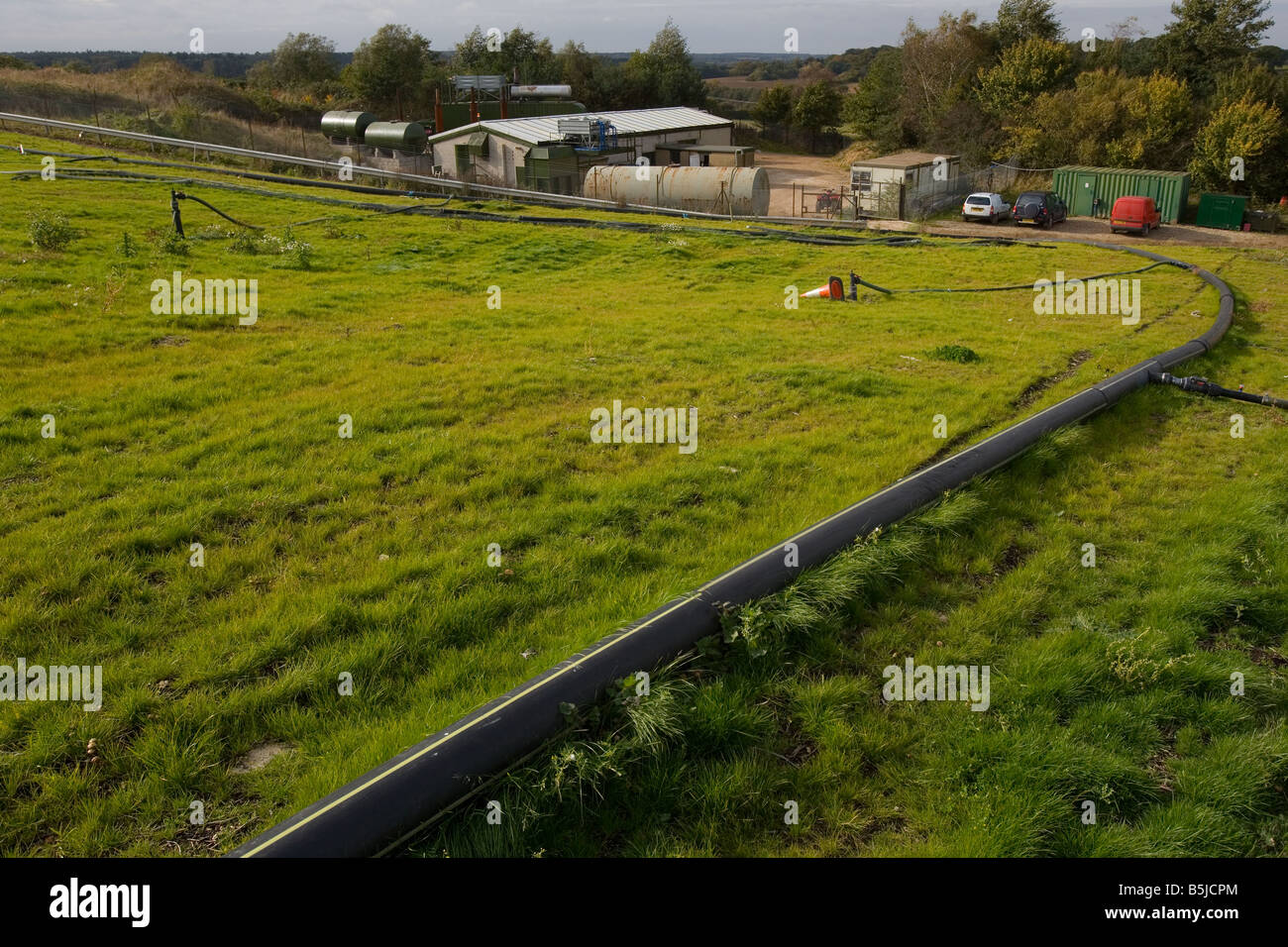 Methane collection from Household waste site Norfolk UK Stock Photo - Alamy